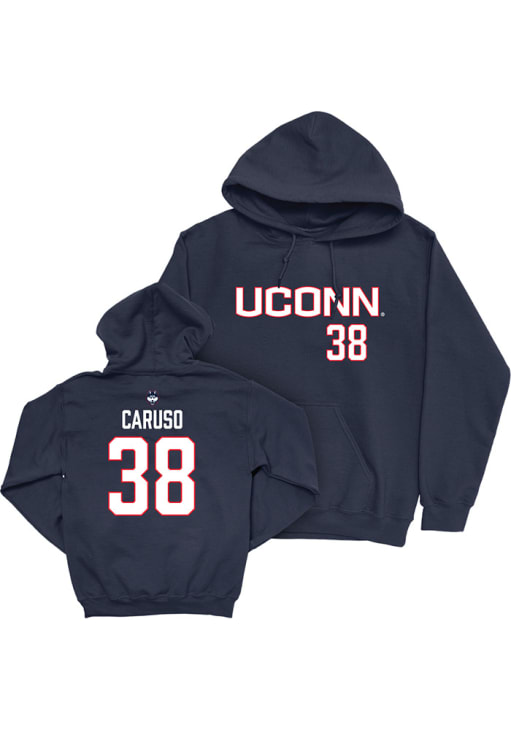 Jayden Caruso Mens NAVY UConn Huskies NIL Sideline Player Hood - 12350904