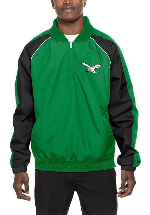 New Era Philadelphia Eagles Mens Retro Logo KELLY Pullover Jackets ...