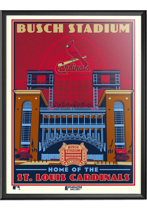 St Louis Cardinals Red Busch Stadium Deluxe Framed Posters - 1570295