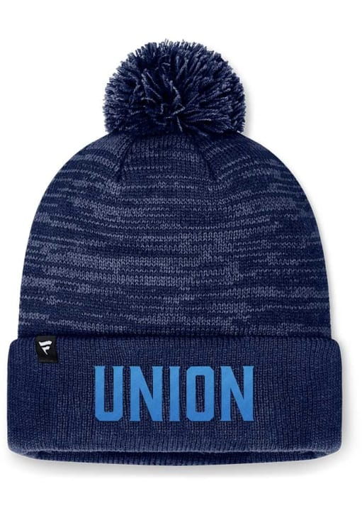 Philadelphia Union NAVY Hats Low Key Cuff Pom Knit - 172802536