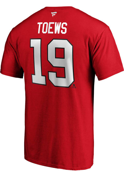 Jonathan Toews Chicago Blackhawks Red Authentic Stack Short Sleeve ...