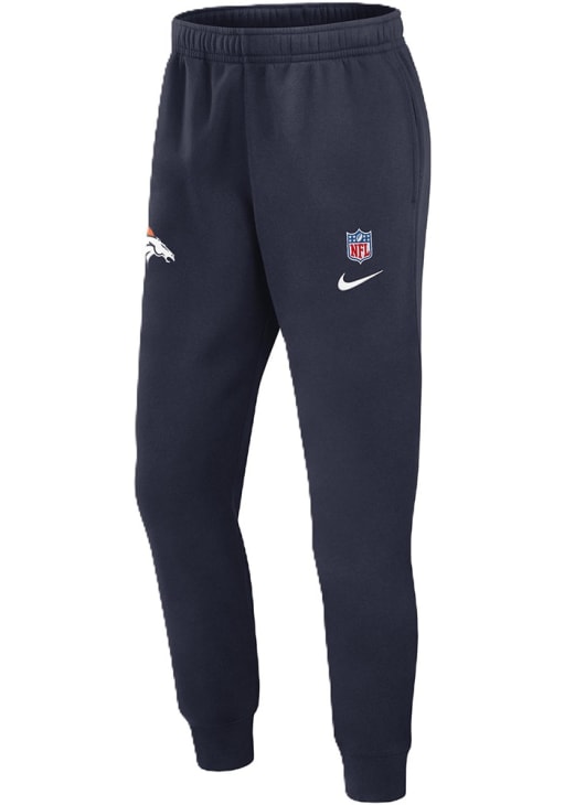 Denver Broncos Mens Nike NAVY Sideline Club Fleece Sweatpants - 173204505