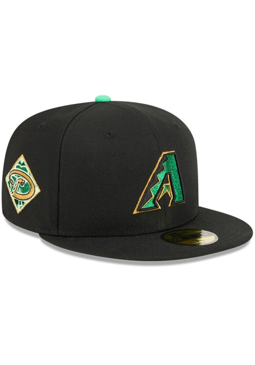 Arizona Diamondbacks Mens 2026 St Patrick's Day 59FIFTY BLACK New Era ...