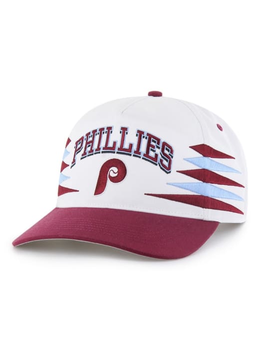 47 Philadelphia Phillies White Retro Diamond Cut Hitch Adjustable Hat ...