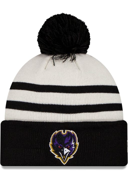 Baltimore Ravens New Era BLACK GCP BAL Knit Pom Knit Hat - 34486710