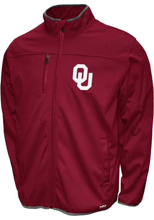Oklahoma Sooners Mens FC Softshell CRIMSON Medium Weight Jacket - 34560314