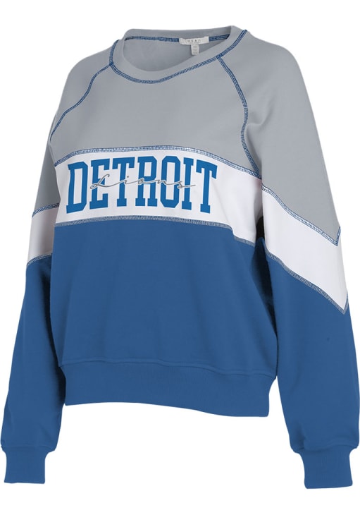 Detroit Lions WEAR by Erin Andrews Crew Sweatshirt Womens BLUE Color ...