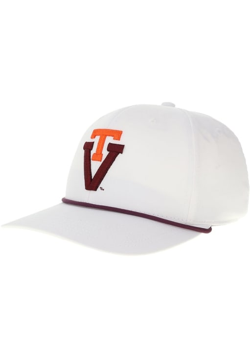 Virginia Tech Hokies Mens White Back Nine Stretch Fit Vault Wordmark ...