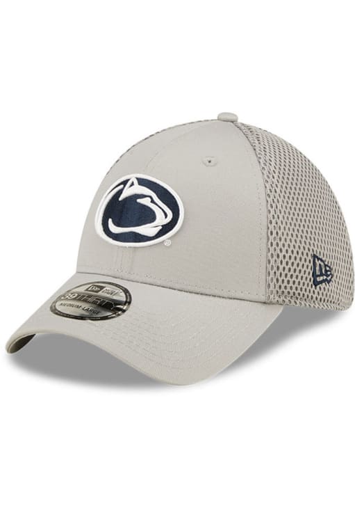 Penn State Nittany Lions Mens Team Neo 39THIRTY GREY New Era Flex Hat ...