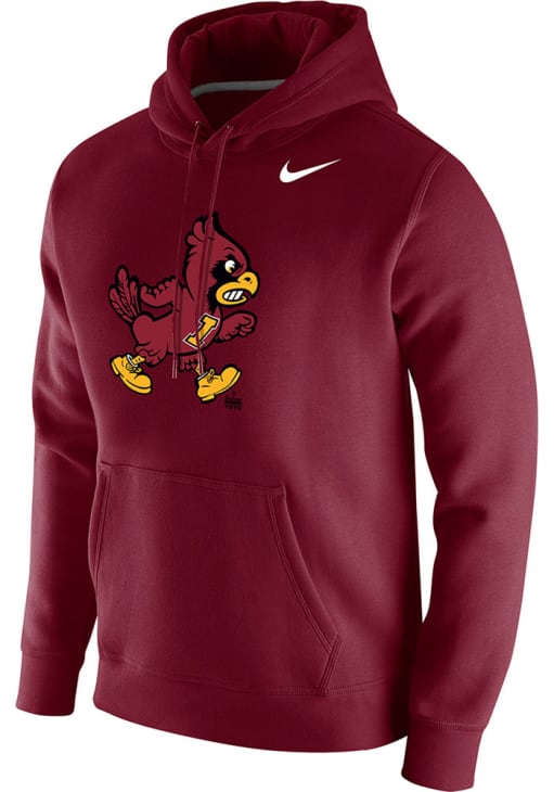 Nike Iowa State Cyclones Mens CARDINAL Walking Cy Hoodie - 6959234