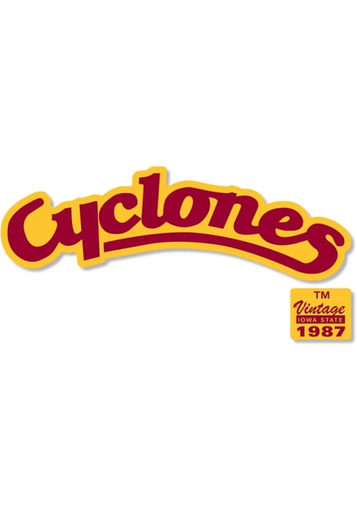 Iowa State Cyclones CARDINAL 3.5" Vault Cyclones Auto Decal - 7434094