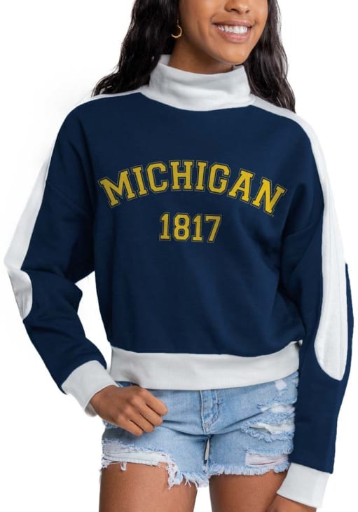 Michigan Wolverines Gameday Couture Crew Sweatshirt Womens BLUE Make It ...